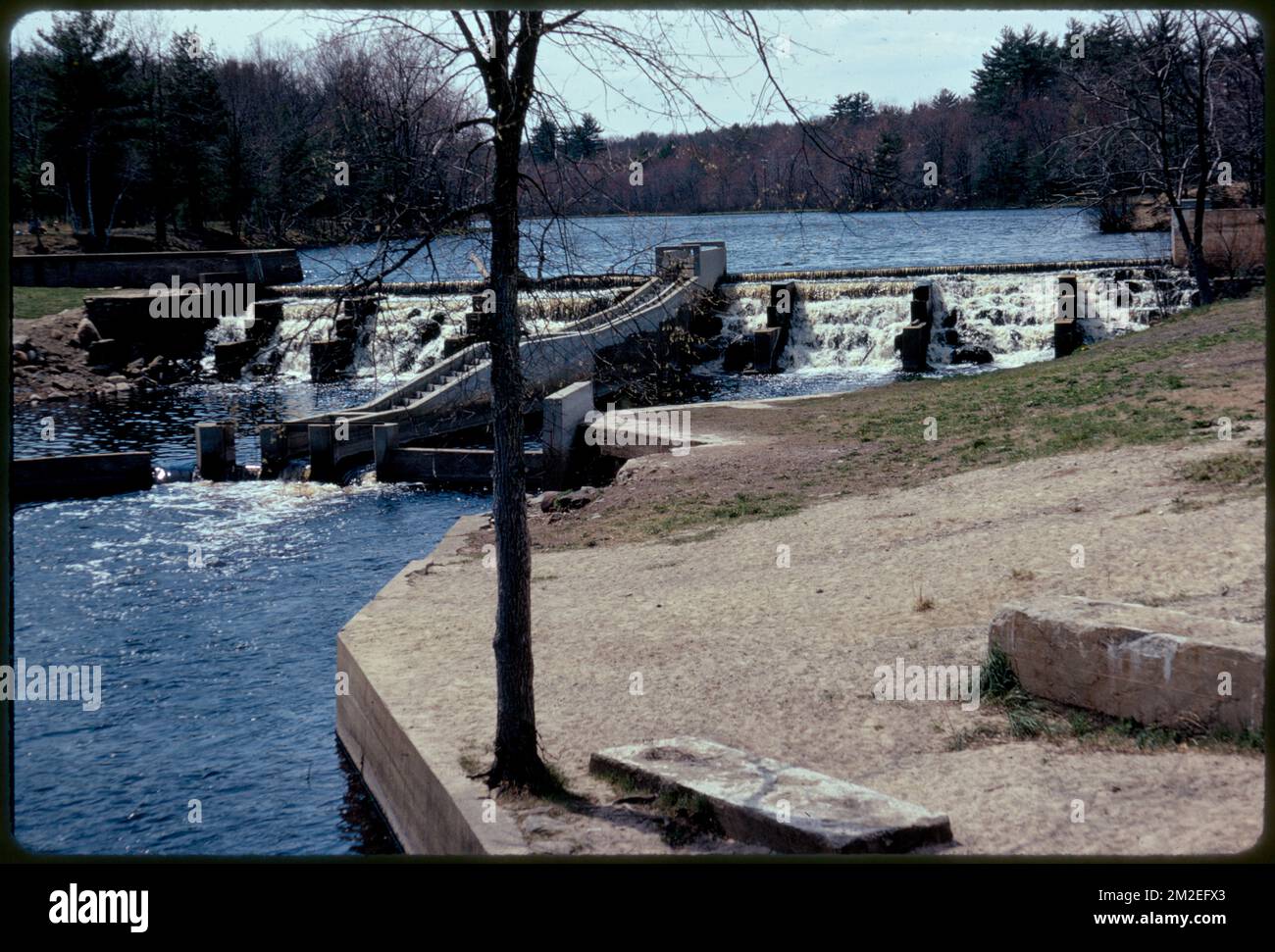 Dam showing fish ladder , Rivers, Dams, Fish ladders. Photographs by ...