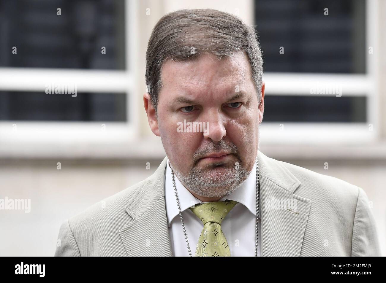 Der belgische Generalverwalter für Staatssicherheit, Jaak Raes, kommt ...