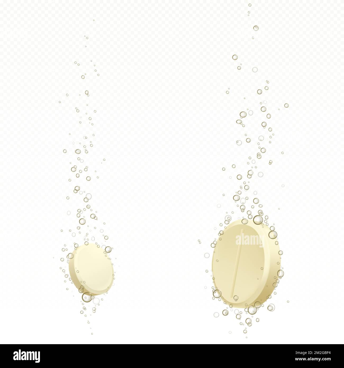 Brausetablette zur Herstellung einer Lösung zum Einnehmen mit Blasen in ...