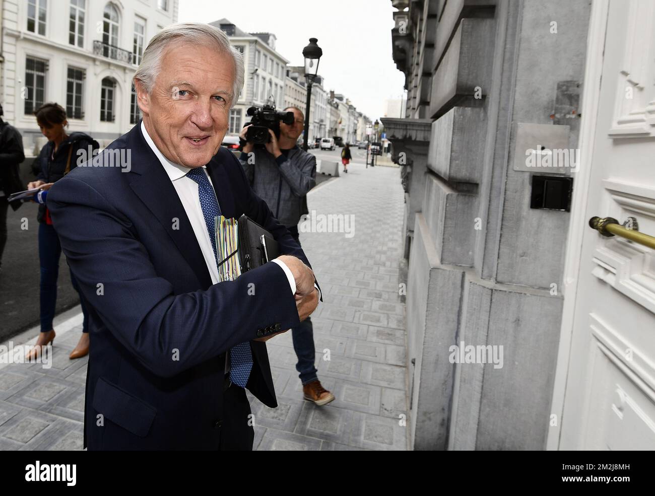 Der Rentenminister Daniel Bacquelaine kommt am Freitag, den 31. August ...
