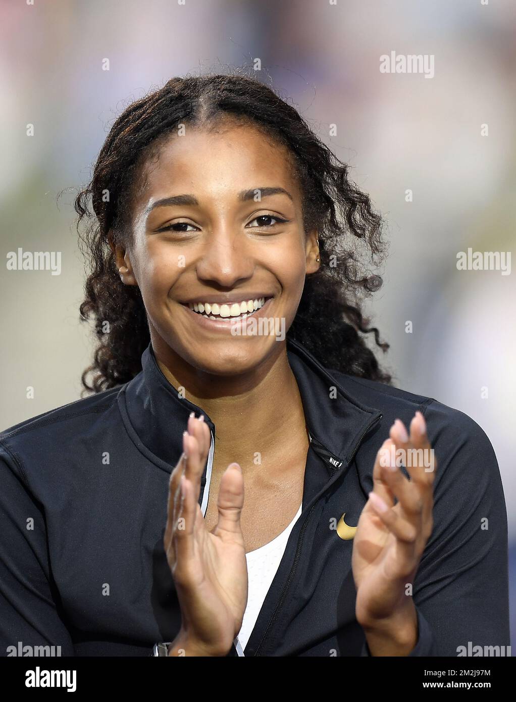 Der belgische Nafissatou Nafi Thiam wird zu Beginn der 2018. Ausgabe ...