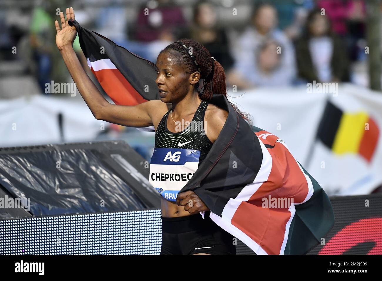 Kenyan Beatrice Chepkoech feiert das Turnier der Frauen im Jahr 3000m ...