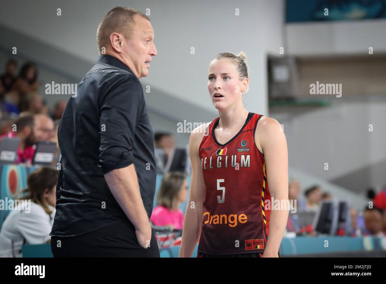 Philip Mestdagh, Cheftrainer der belgischen Katzen, und Kim Mestdagh ...