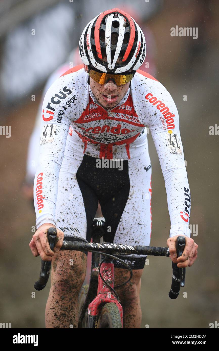 Swiss Loris Rouiller pictured in action during the men's under 23 race ...
