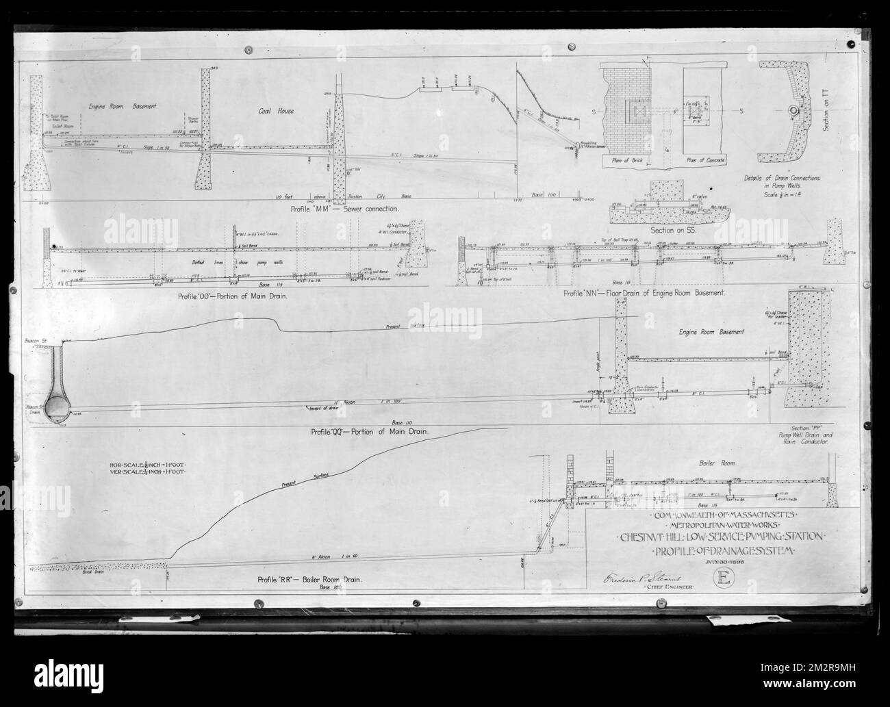 Engineering Plans, Distribution Department, Chestnut Hill Low Service ...