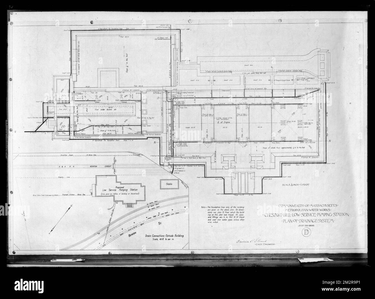 Engineering Plans, Distribution Department, Chestnut Hill Low Service ...