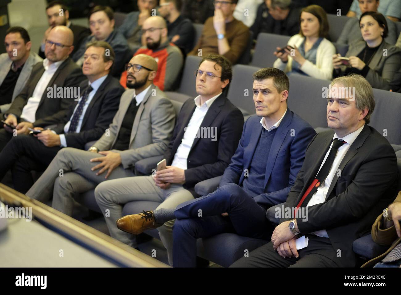Genk's technical director Dimitri De Conde, Standard's CEO Alexandre ...