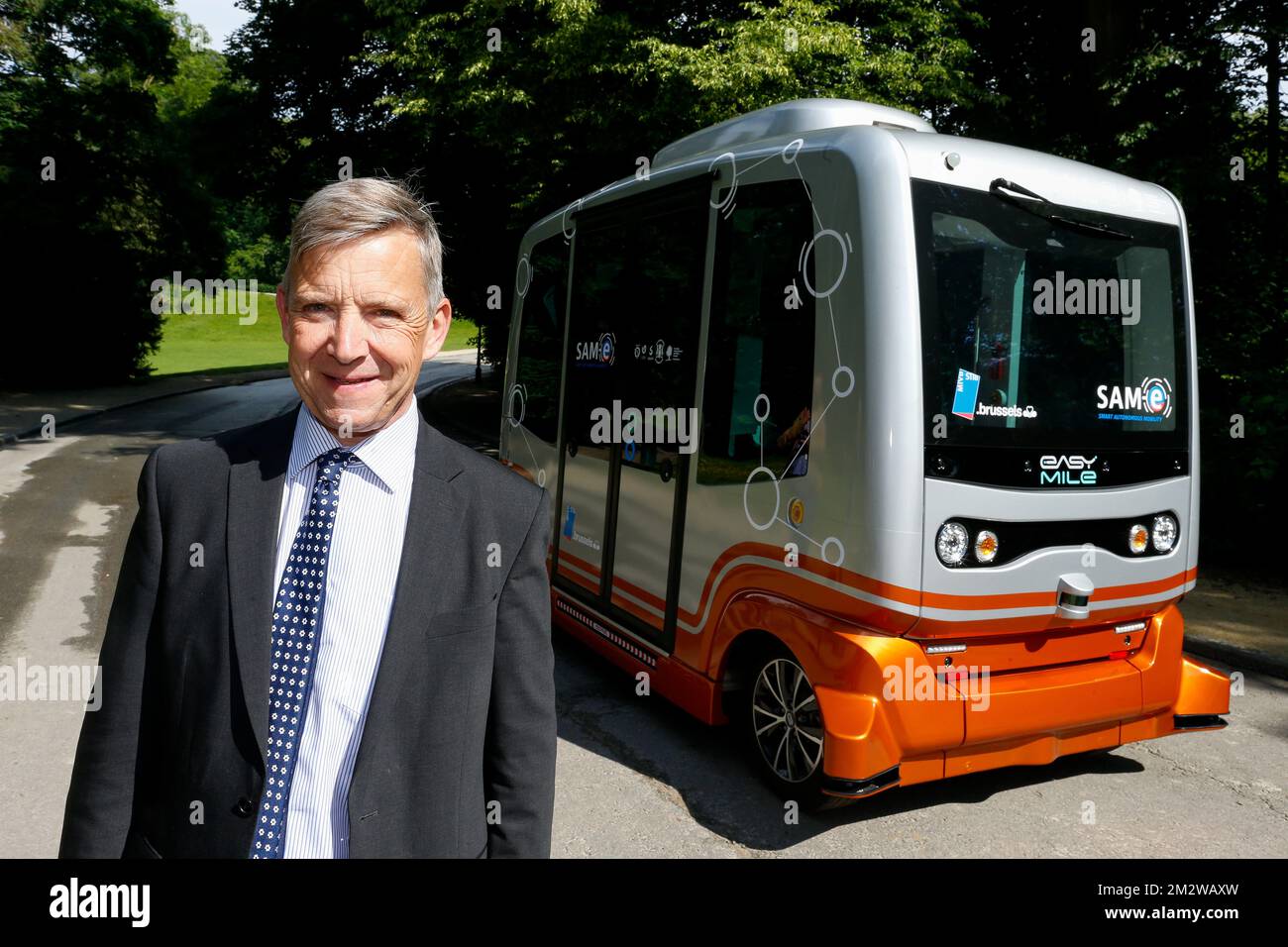MIVB-STIB CEO Brieuc de Meeus pictured during a press conference of ...