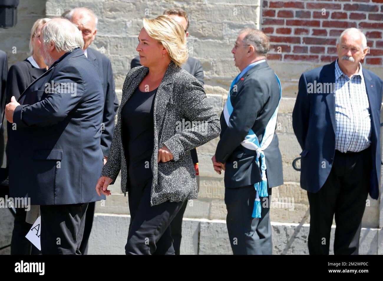 Celine Fremault wurde auf der Beerdigung des Staatsministers Armand De ...