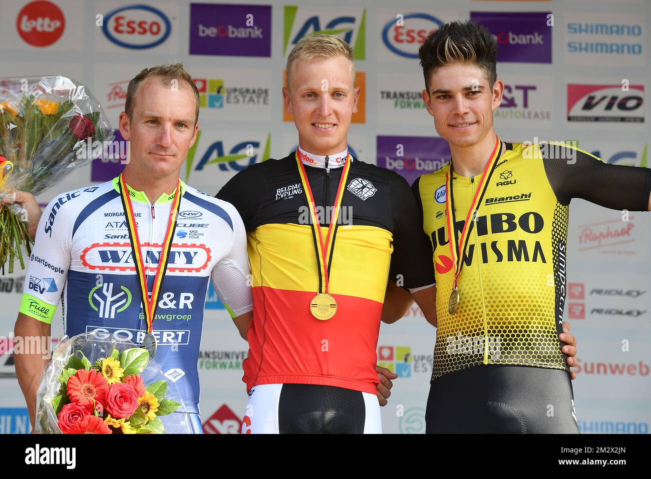 Belgian Timothy Dupont of Wanty-Gobert Cycling Team , winner of the ...