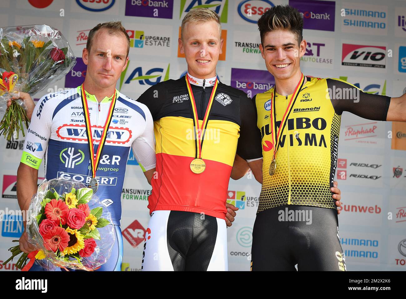 Belgian Timothy Dupont of Wanty-Gobert Cycling Team , winner of the ...