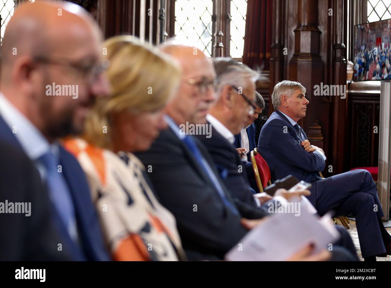 Ministerpräsident Charles Michel, Flämischer Ministerpräsident Liesbeth ...