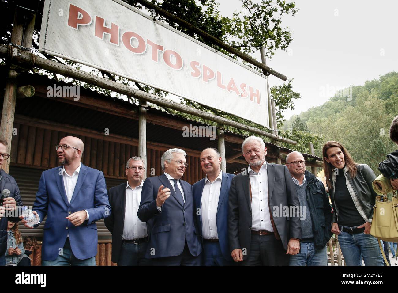 Der belgische Premierminister Charles Michel, PIERRE-Yves Jeholet ...