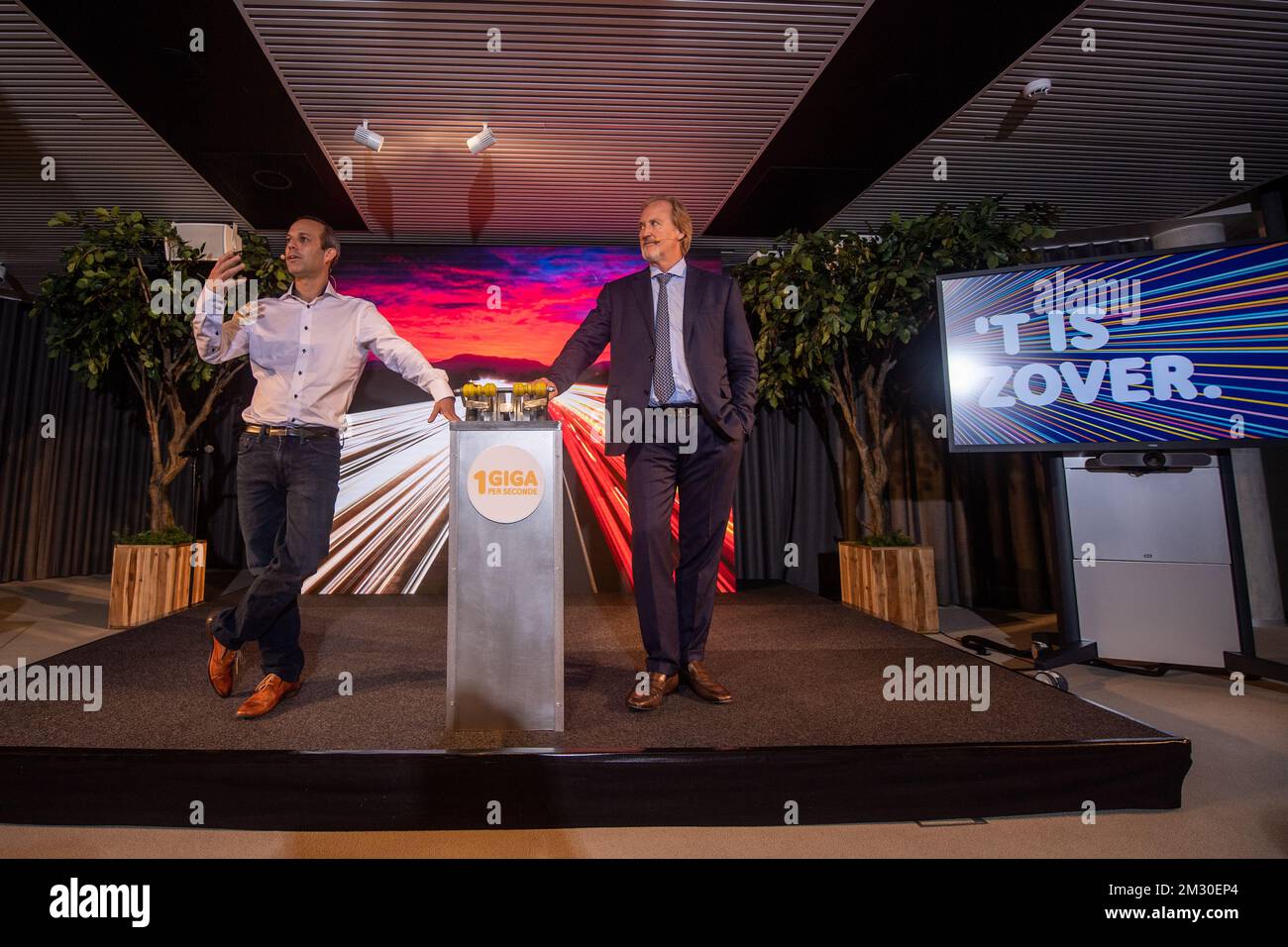 Micha Berger, CTO von Telenet, und John Porter, CEO von Telenet ...