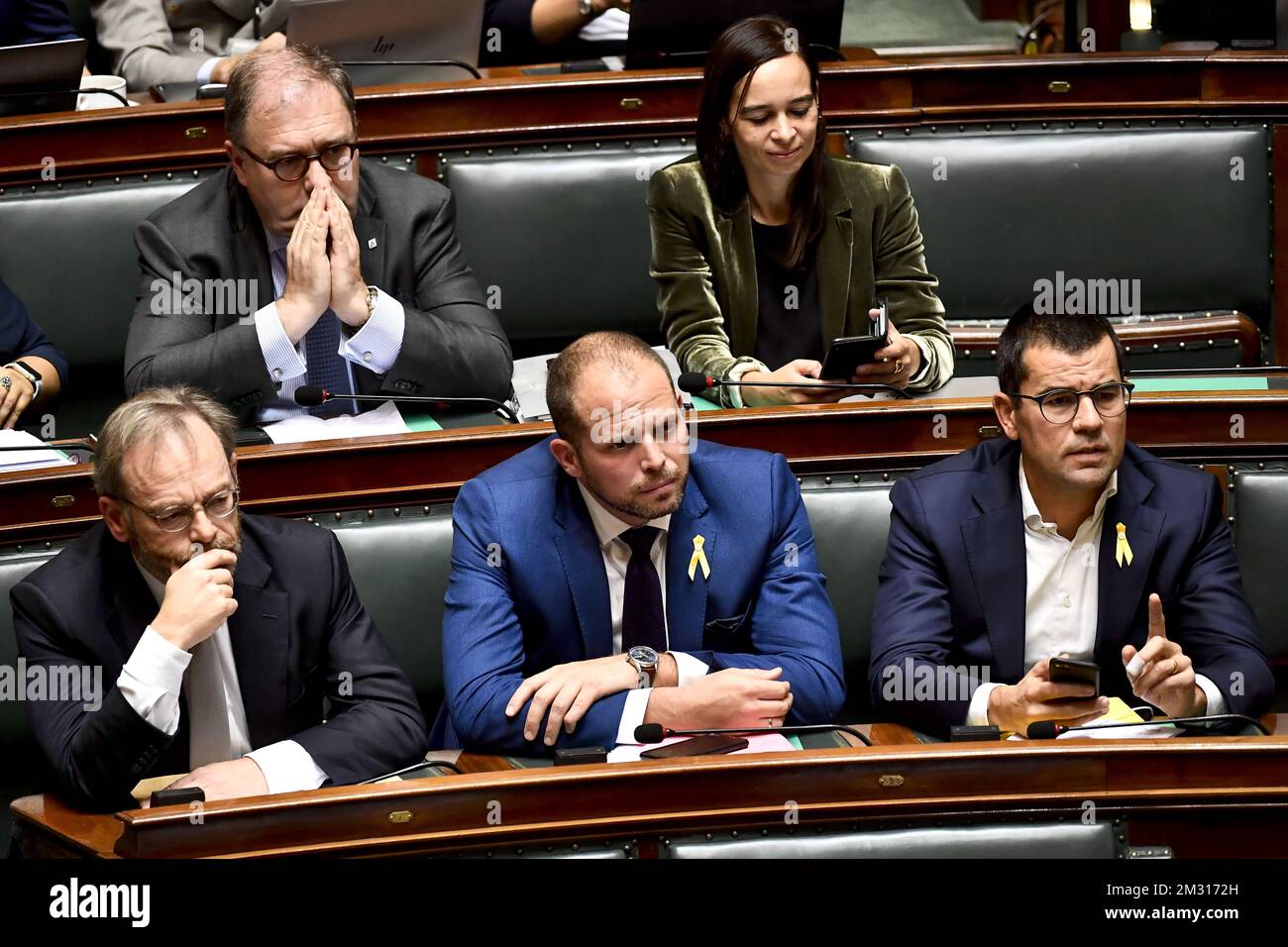 Peter De Roover von N-VA, Theo Francken von N-VA, Sander Loones von N ...