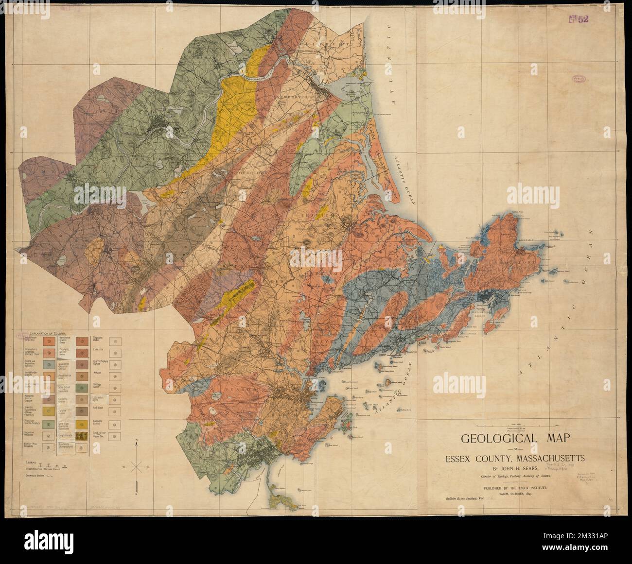 Geological Map Of Essex County Massachusetts Geology Massachusetts Essex County Maps