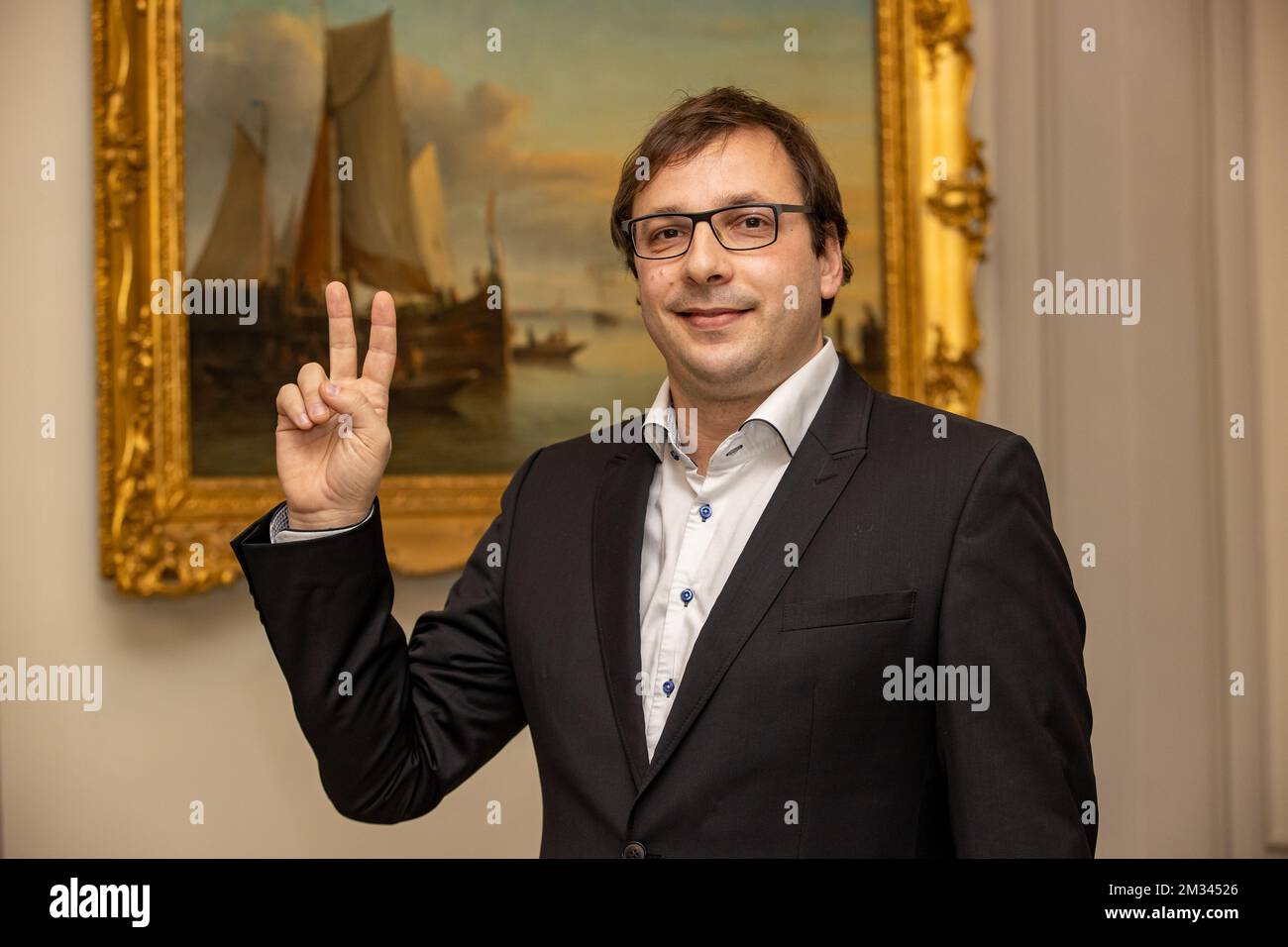 Heuvelland neuer Bürgermeister Wieland De Meyer, gefilmt während der ...