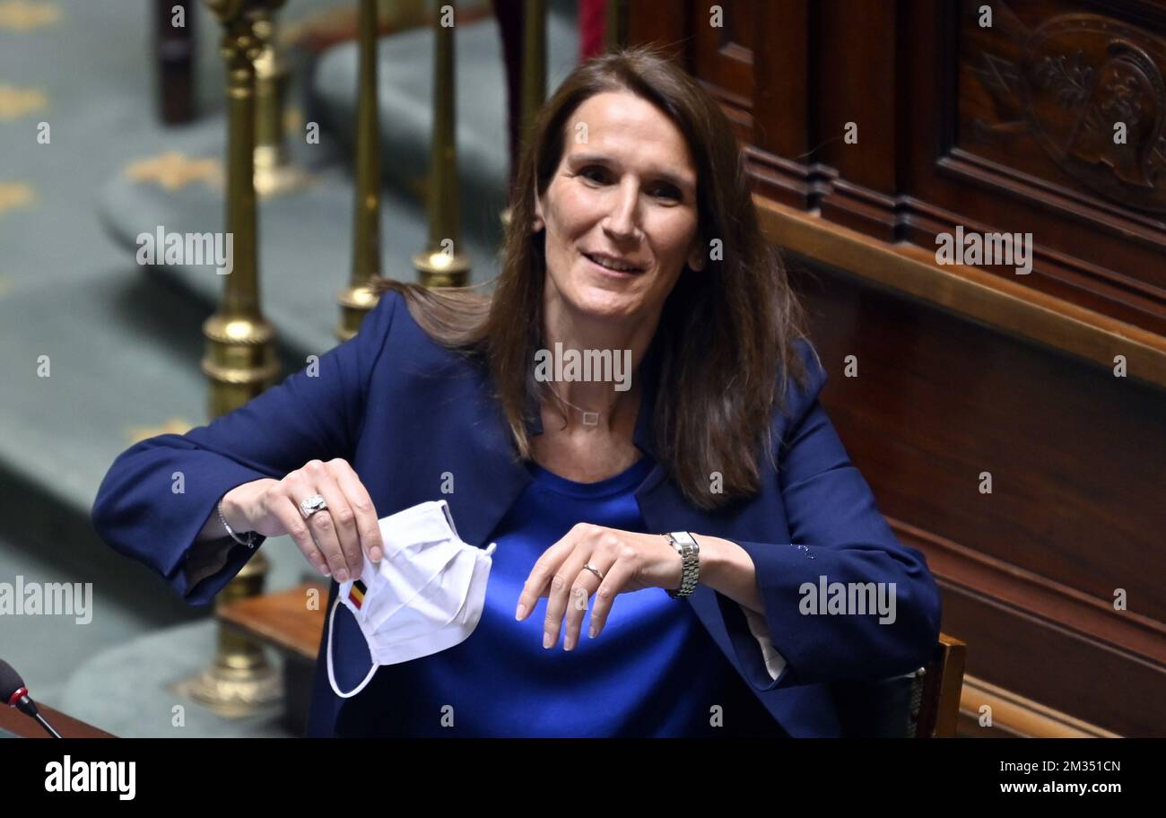 Außenministerin Sophie Wilmes nahm am Mittwoch, den 12. Mai 2021, auf ...