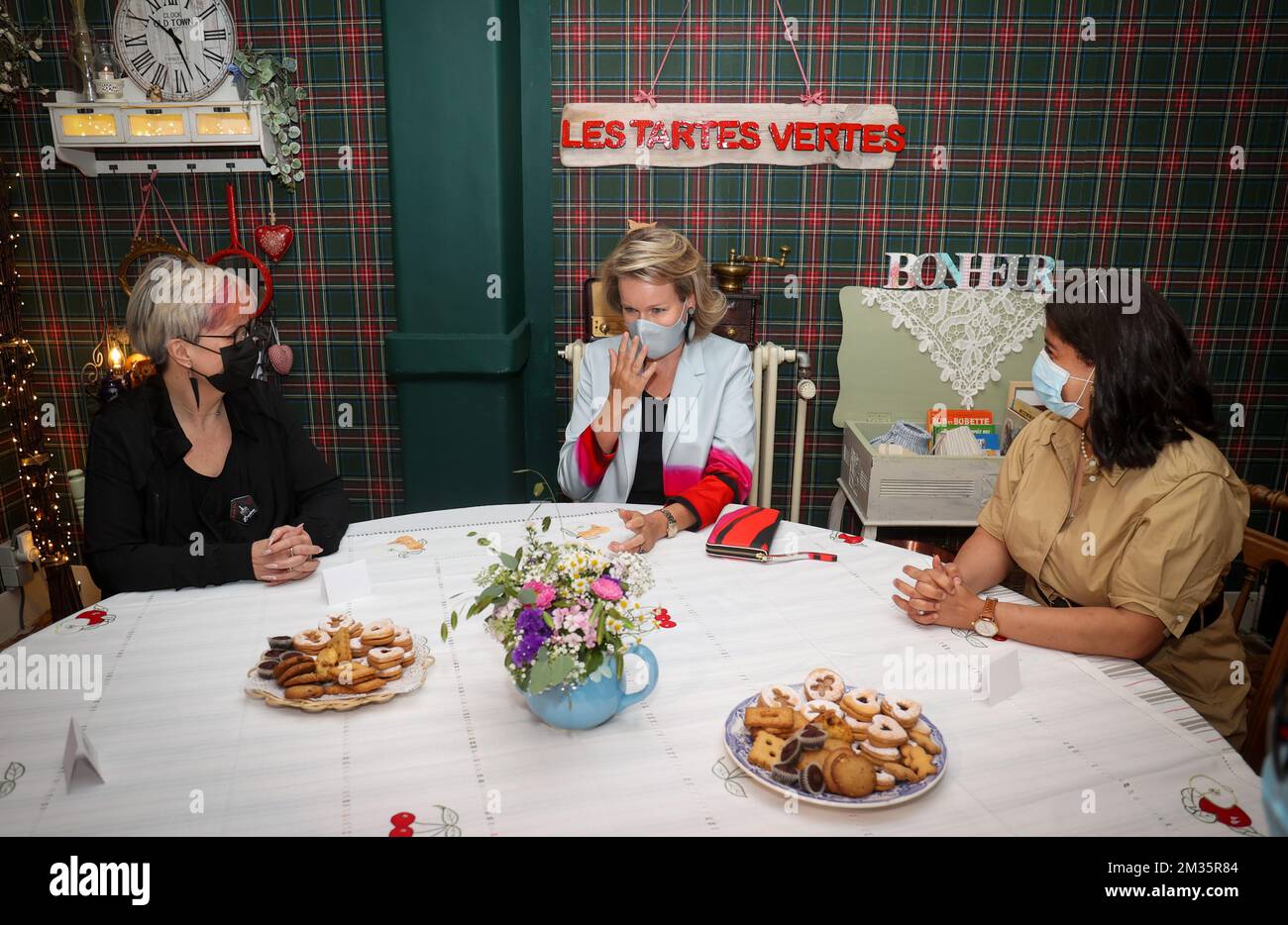 Königin Mathilde von Belgien wurde während eines königlichen Besuchs ...