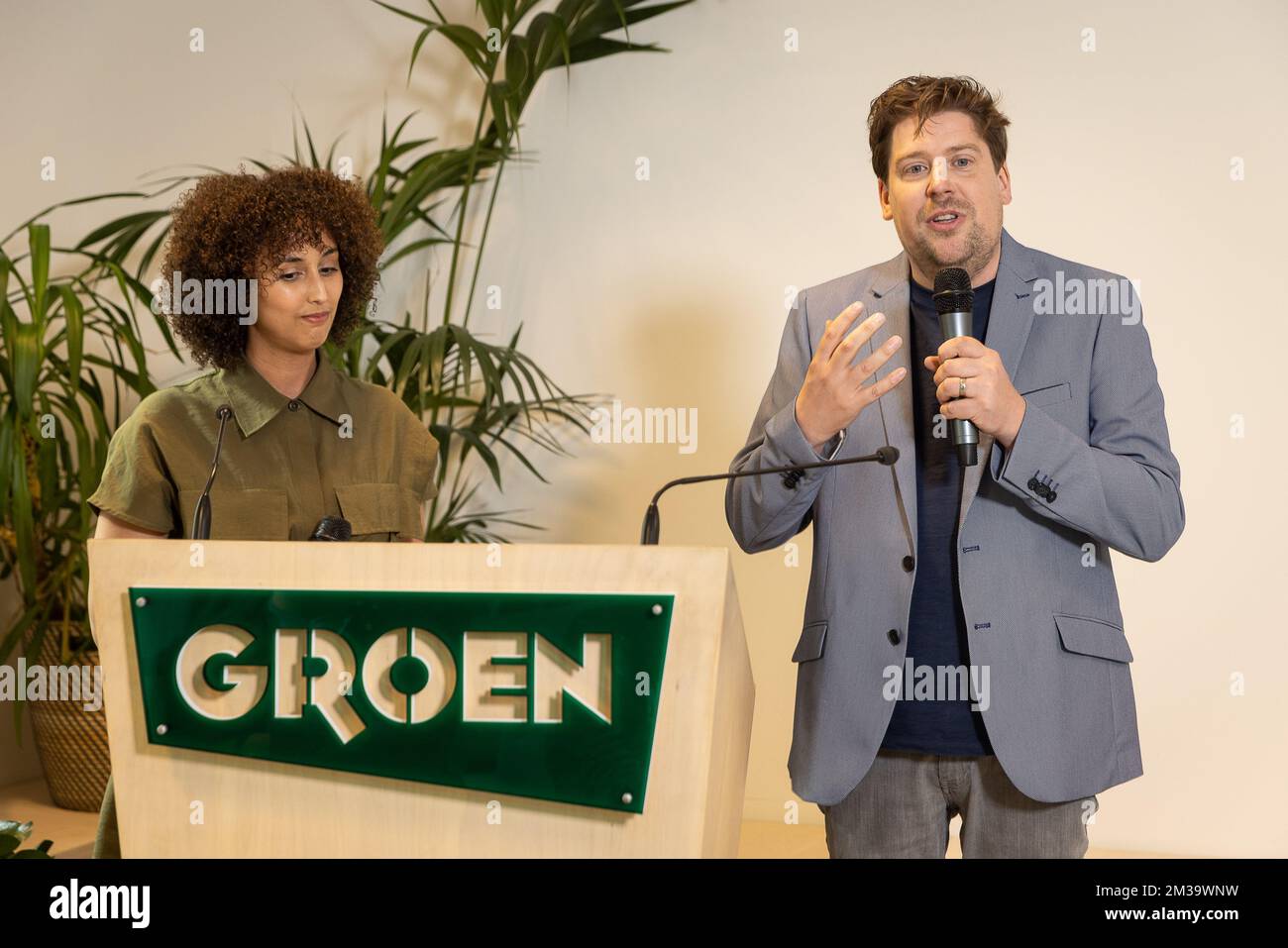 Das Kandidatenduo Nadia Naji und Jeremie Vaneeckhout wurden auf einer ...