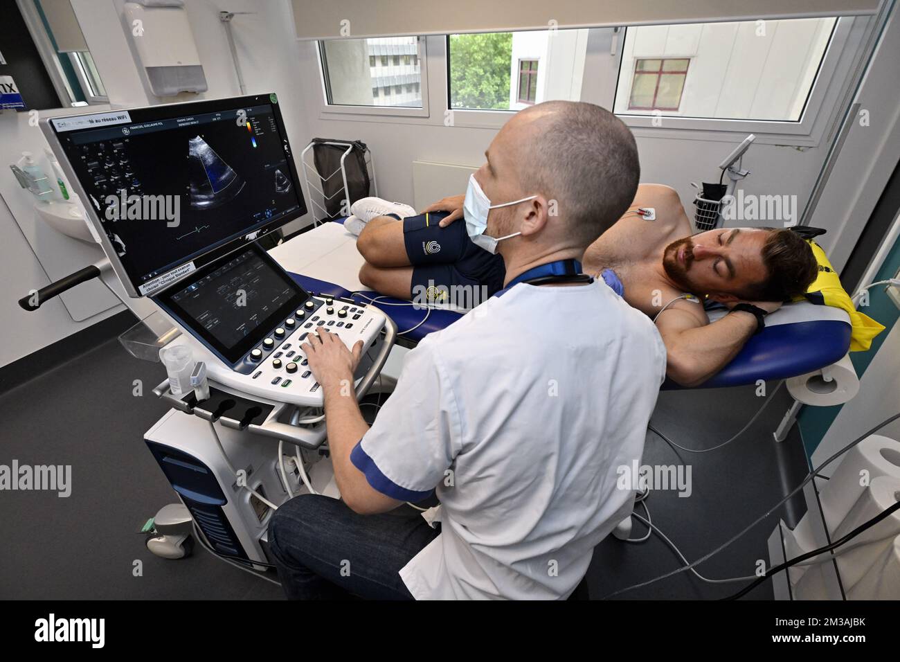 Guillaume Francois von der Union bei den medizinischen Tests der ...