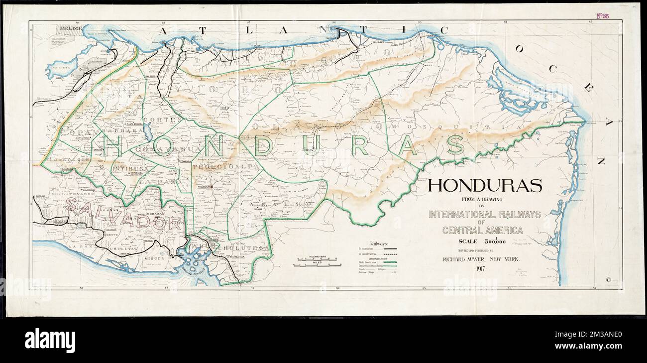 Honduras from a drawing by International Railways of Central America ...