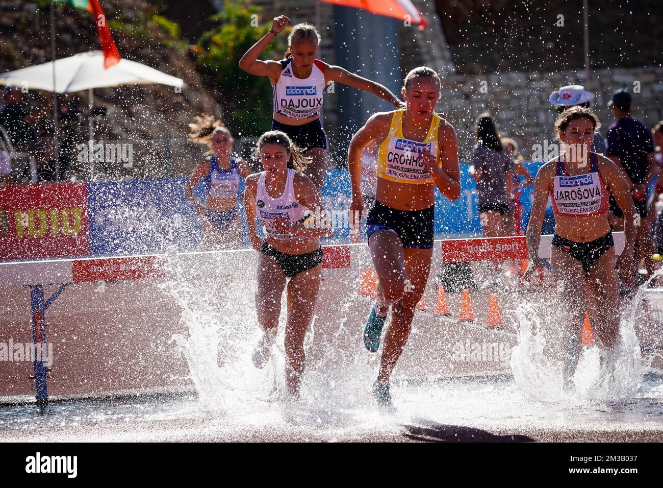 Die belgische Maud De Coninck wurde am 1. Tag der Leichtathletik ...