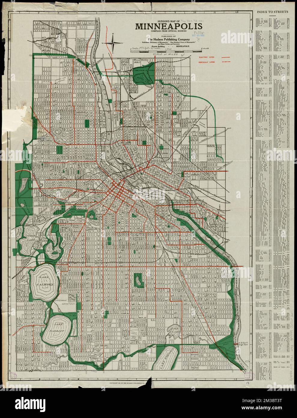 Hudson's map of Minneapolis , Minneapolis Minn., Maps Norman B ...