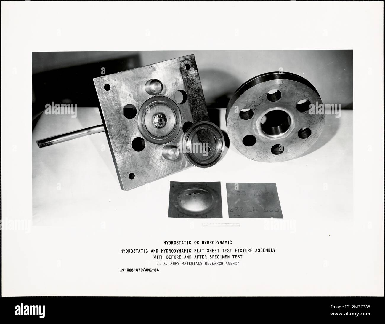 Hydrostatic and hydrodynamic flat sheet test fixture assembly with ...