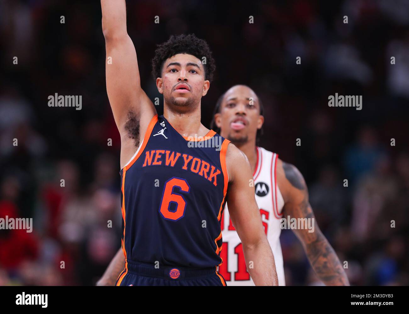 CHICAGO, Illinois – DEZEMBER 14: New York Knicks Guard Quentin Grimes ...