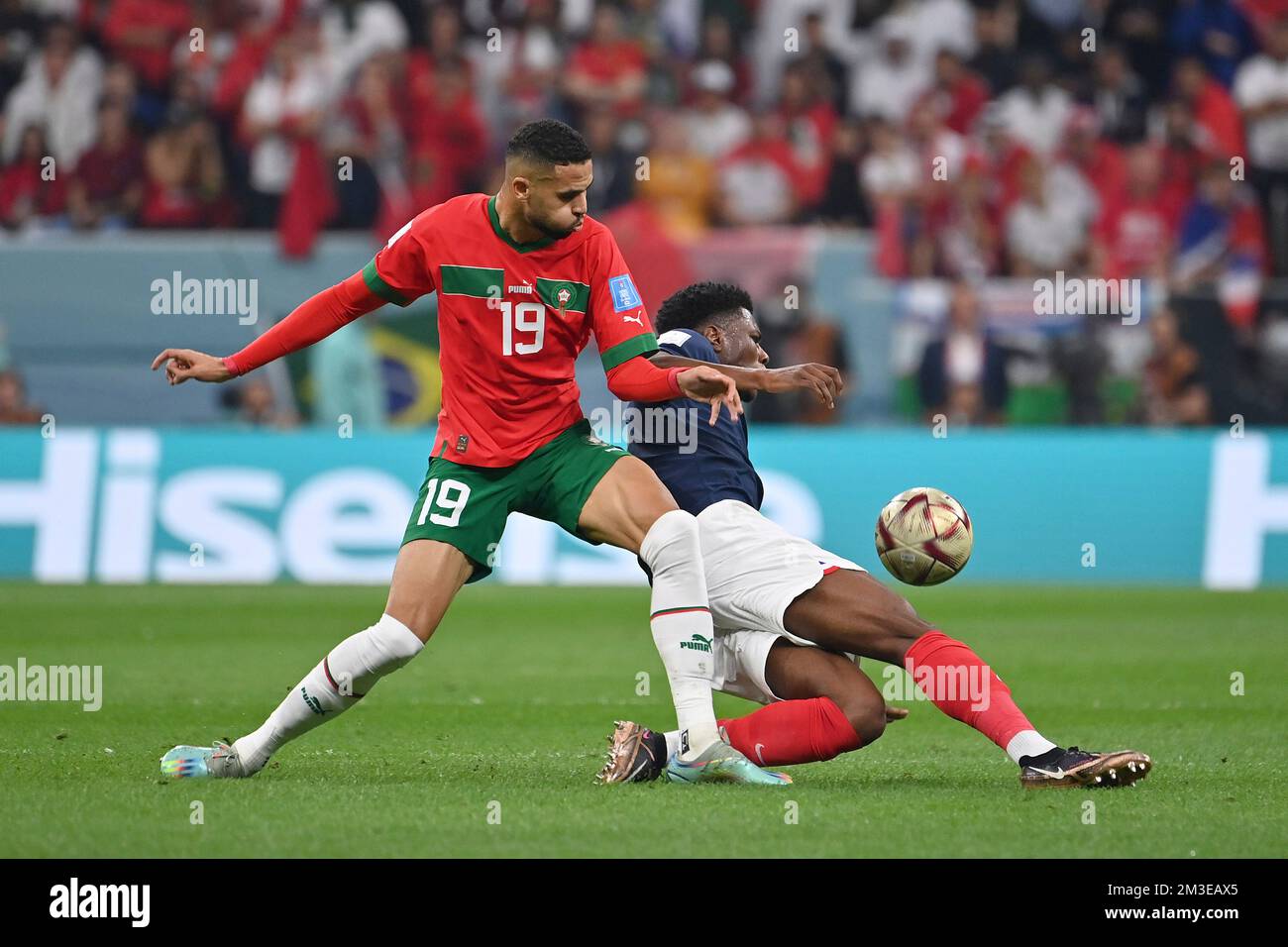 EN-NESYRI Youssef (MAR), Action, Duelle gegen TCHOUAMENI Aurelien (FRA ...