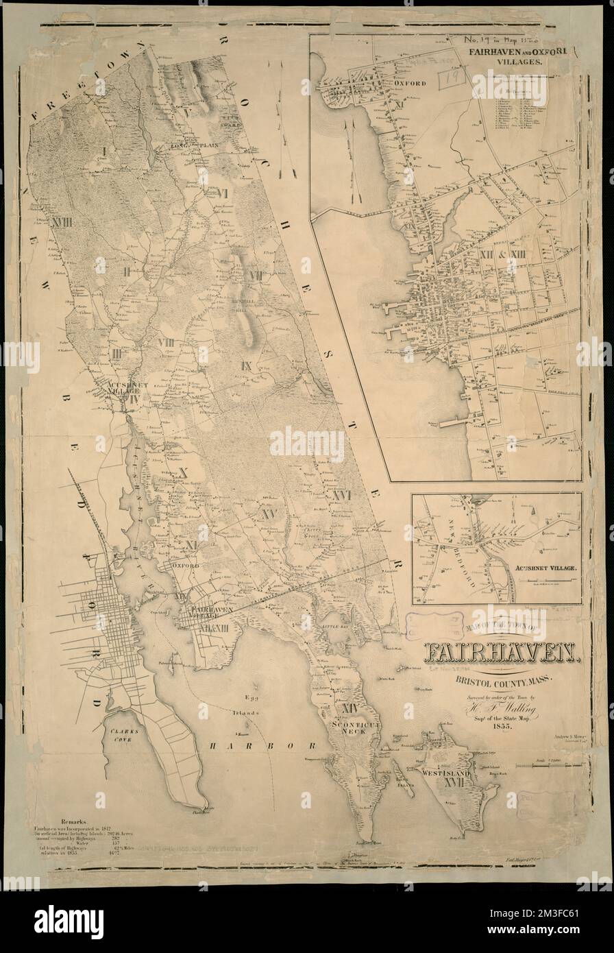 Karte der Stadt Fairhaven, Bristol County, Mass : Vermessung auf ...