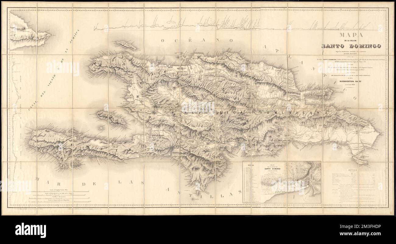 Mapa de la isla de Santo Domingo , Hispaniola, Maps, Dominikanische ...