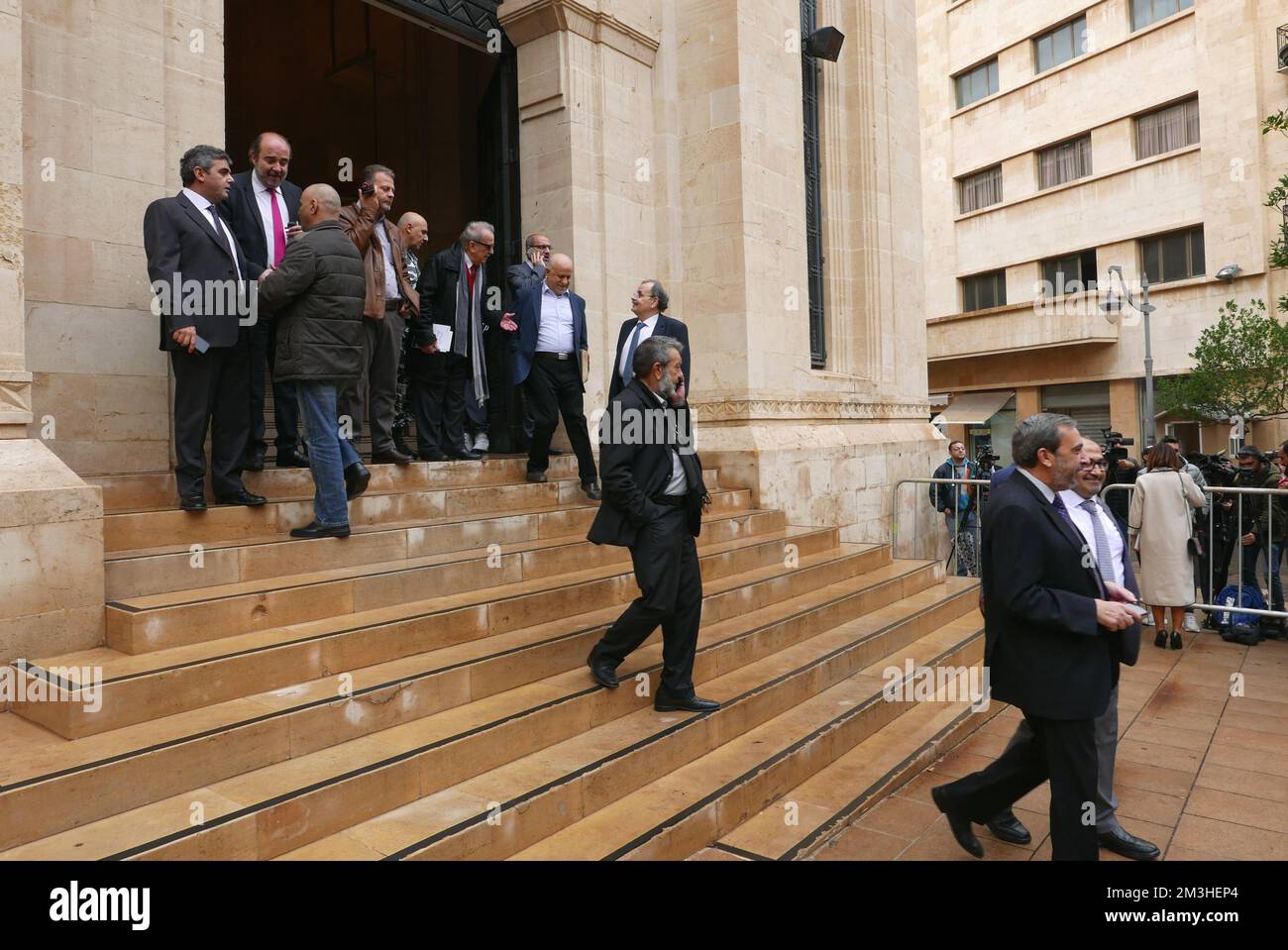 Beirut, Libanon. 15.. Dezember 2022. Nach der zehnten Tagung verlassen ...