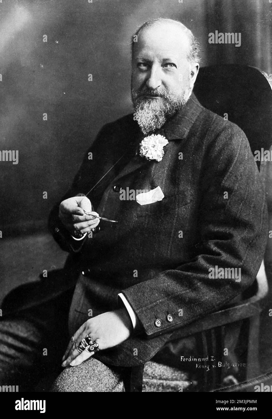 Ein fotografisches Porträt von Ferdinand I, König von Bulgarien (1861 ...