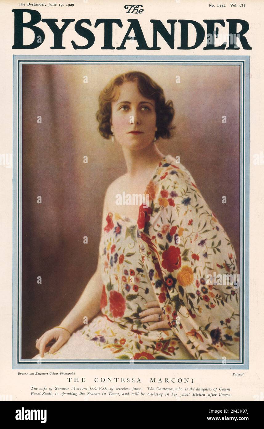 MARIA CHRISTINA BEZZI SALI, die Contessa Marconi, Ehefrau des ...