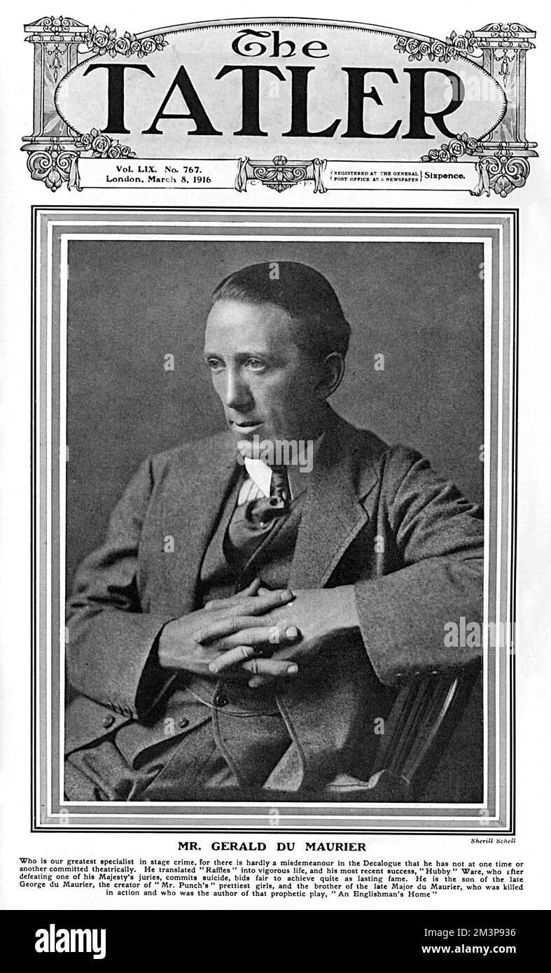 Sir Gerald Hubert Edward Busson du Maurier (1873-1934), englischer ...