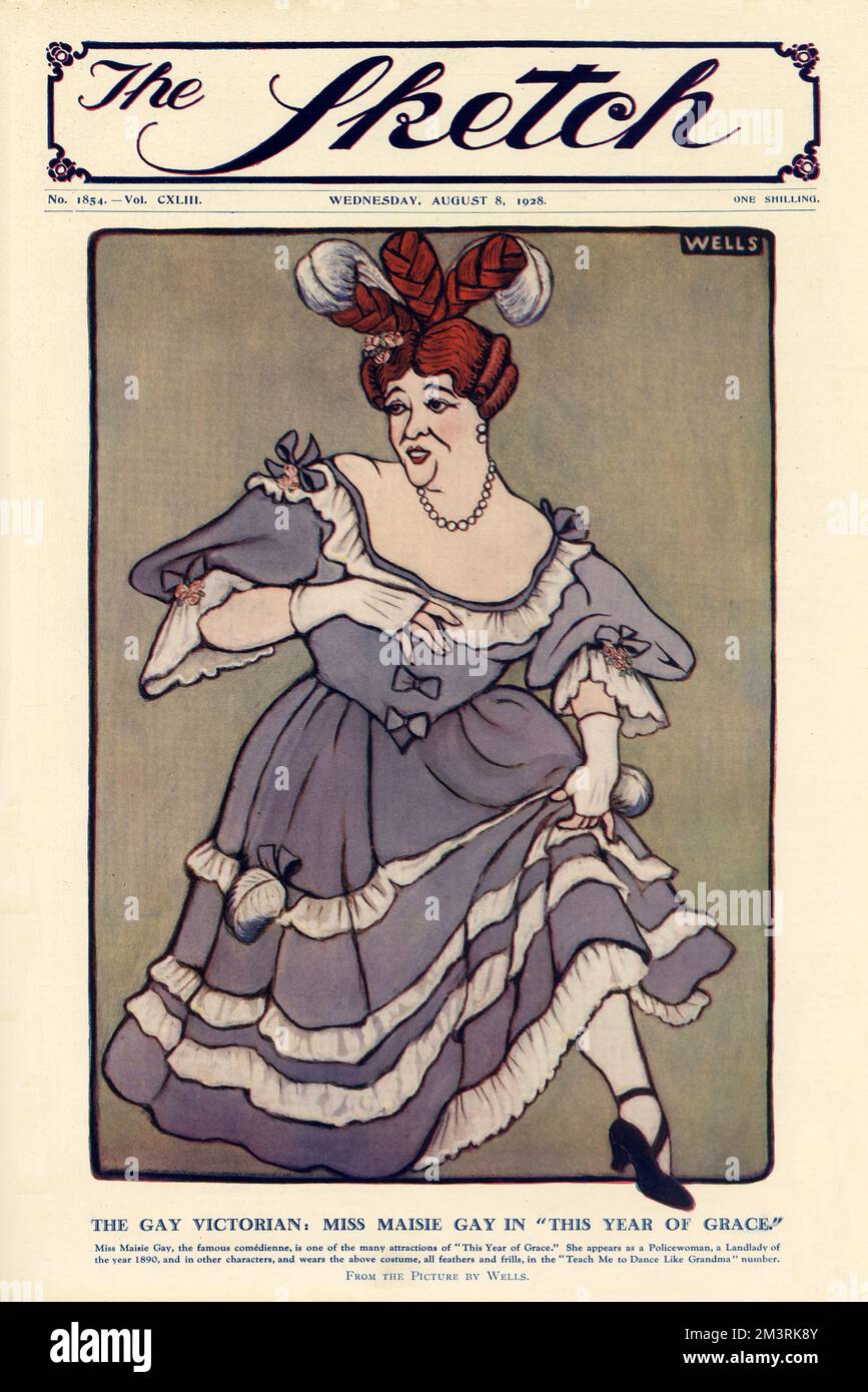 Die Comic-Schauspielerin Maisie Gay (1878-1945), die in einem ...