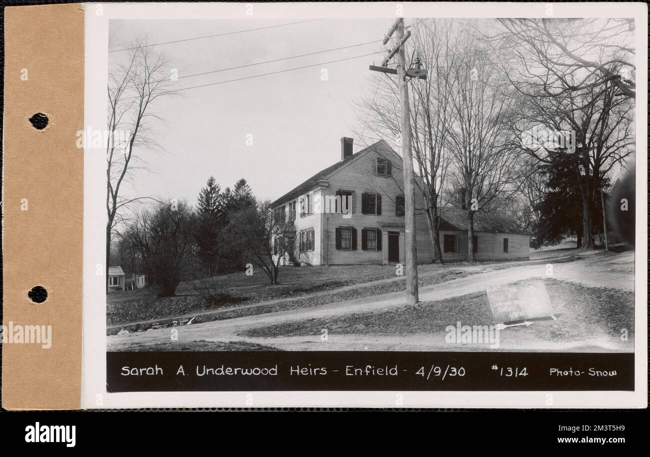Sarah A. Underwood Erben, House, Enfield, Mass., April 9, 1930 ...