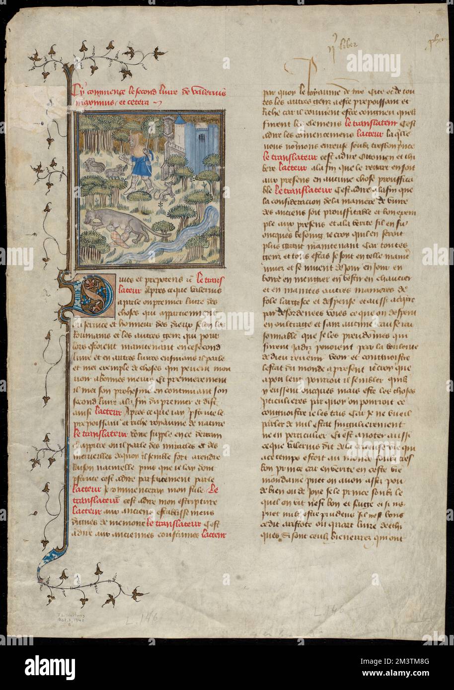 Einzelblatt von Les fais et les dis des Romains et de autres gens. Buch ...