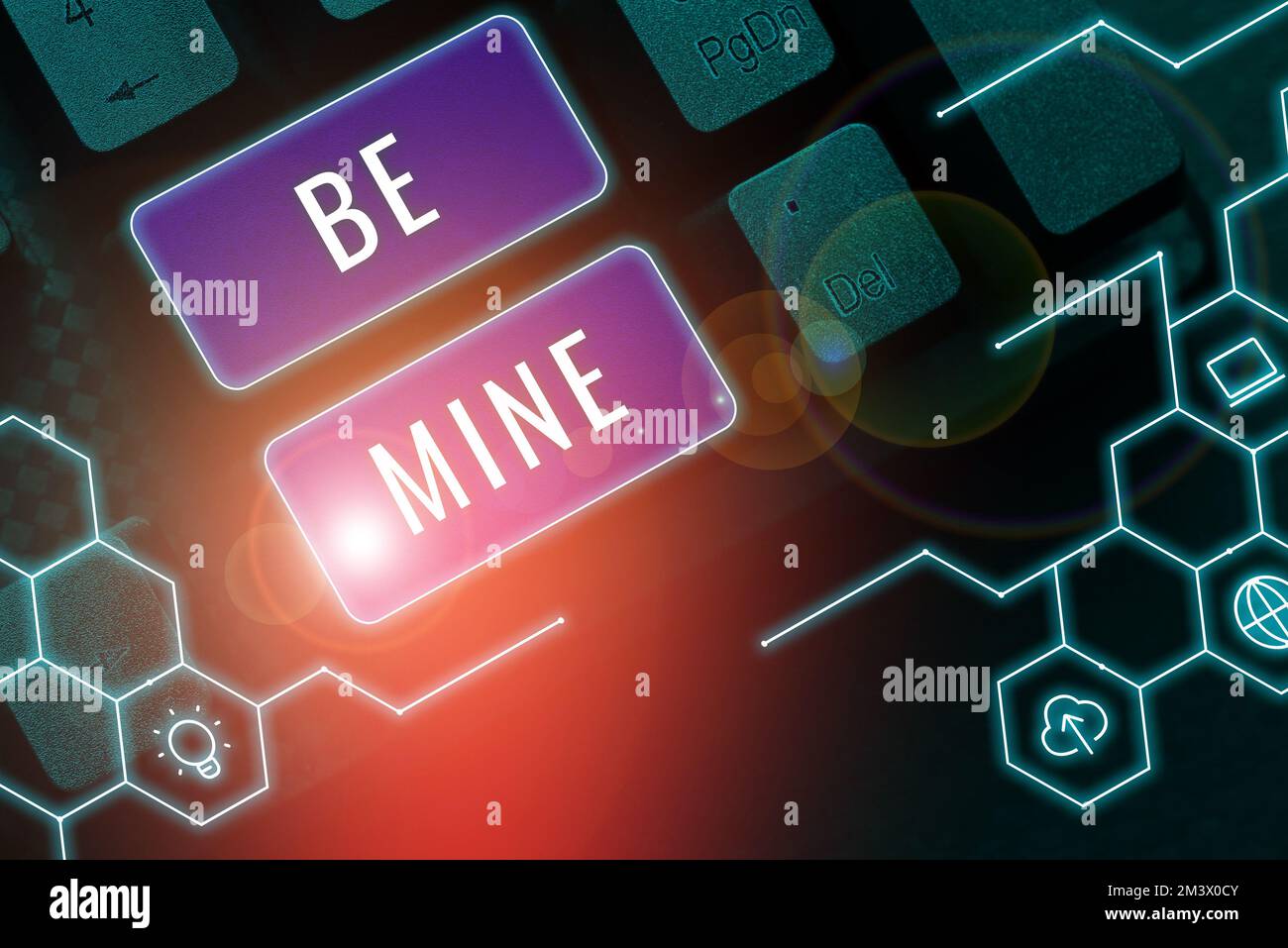 Schild mit der Aufschrift Be Mine. Internet-Konzept ist eher eine ...