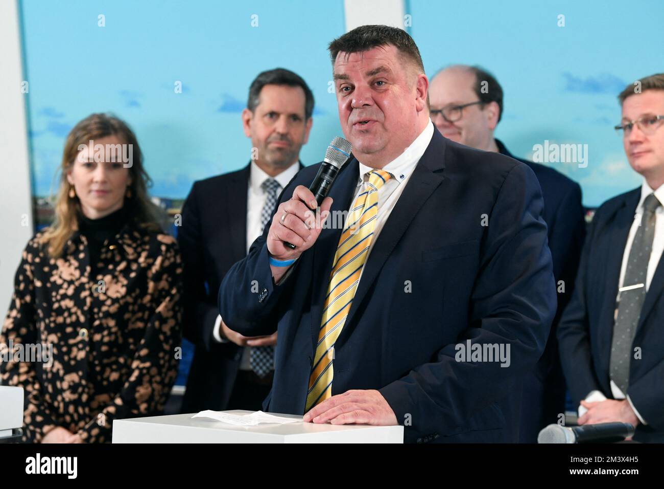 Carsten Feist, Bürgermeister von Wilhelmshaven, spricht anlässlich der ...