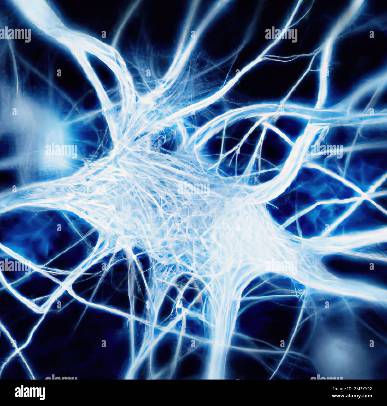 Aktive menschliche Nervenzellen Illustration Stockfotografie - Alamy