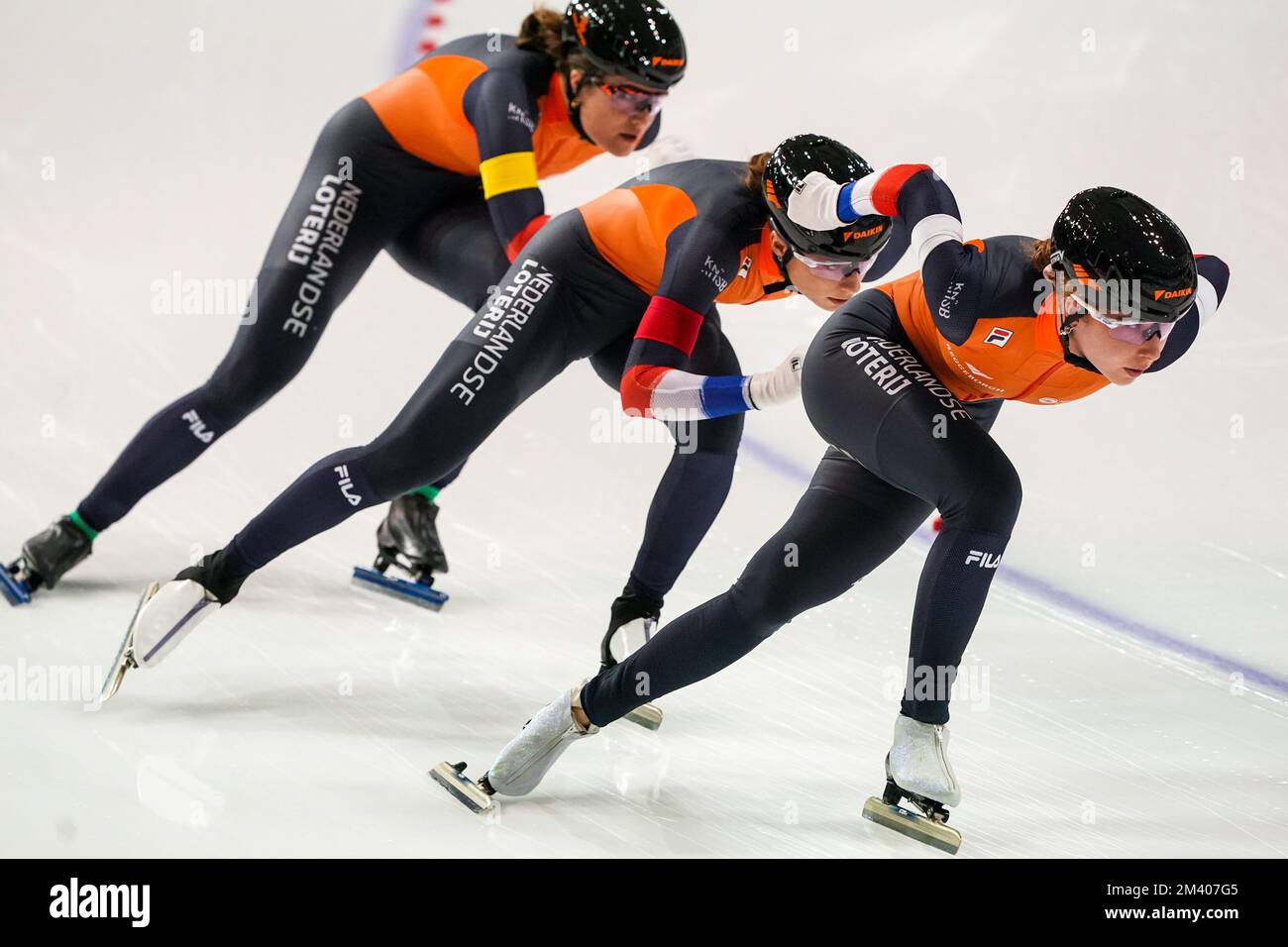 CALGARY, KANADA - DEZEMBER 17: Michelle de Jong (Niederlande), Femke ...
