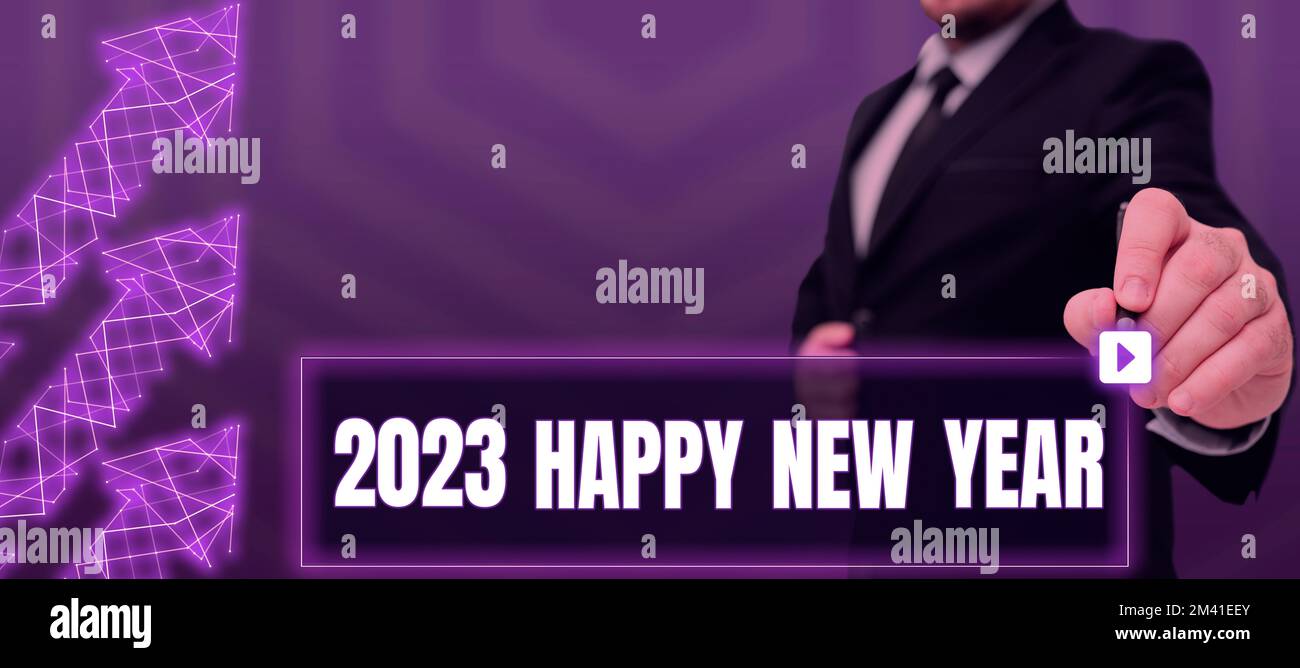 Textbeschriftung mit 2023 Frohes neues Jahr. Business Concept ... Textbeschriftung mit 2023 Frohes neues Jahr. Business Concept ...