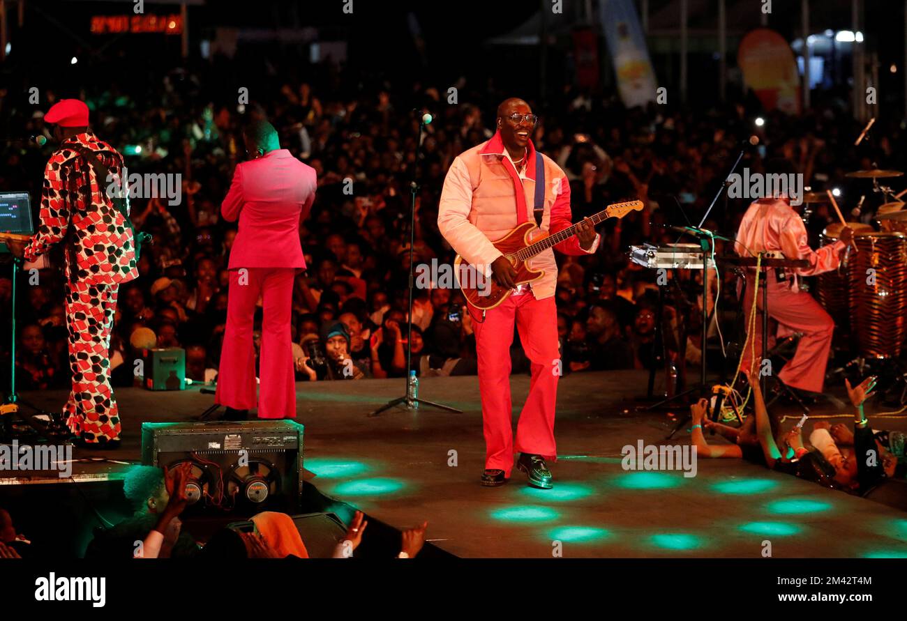 Bien-Aime Baraza, Leadsänger und Songwriter von Sauti Sol, einer ...