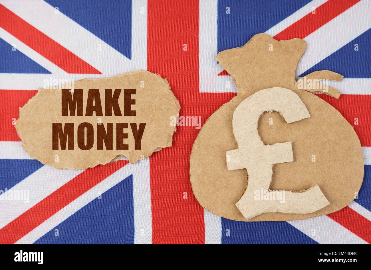 Der Begriff Volkswirtschaft und Wirtschaft. Auf der Flagge ...