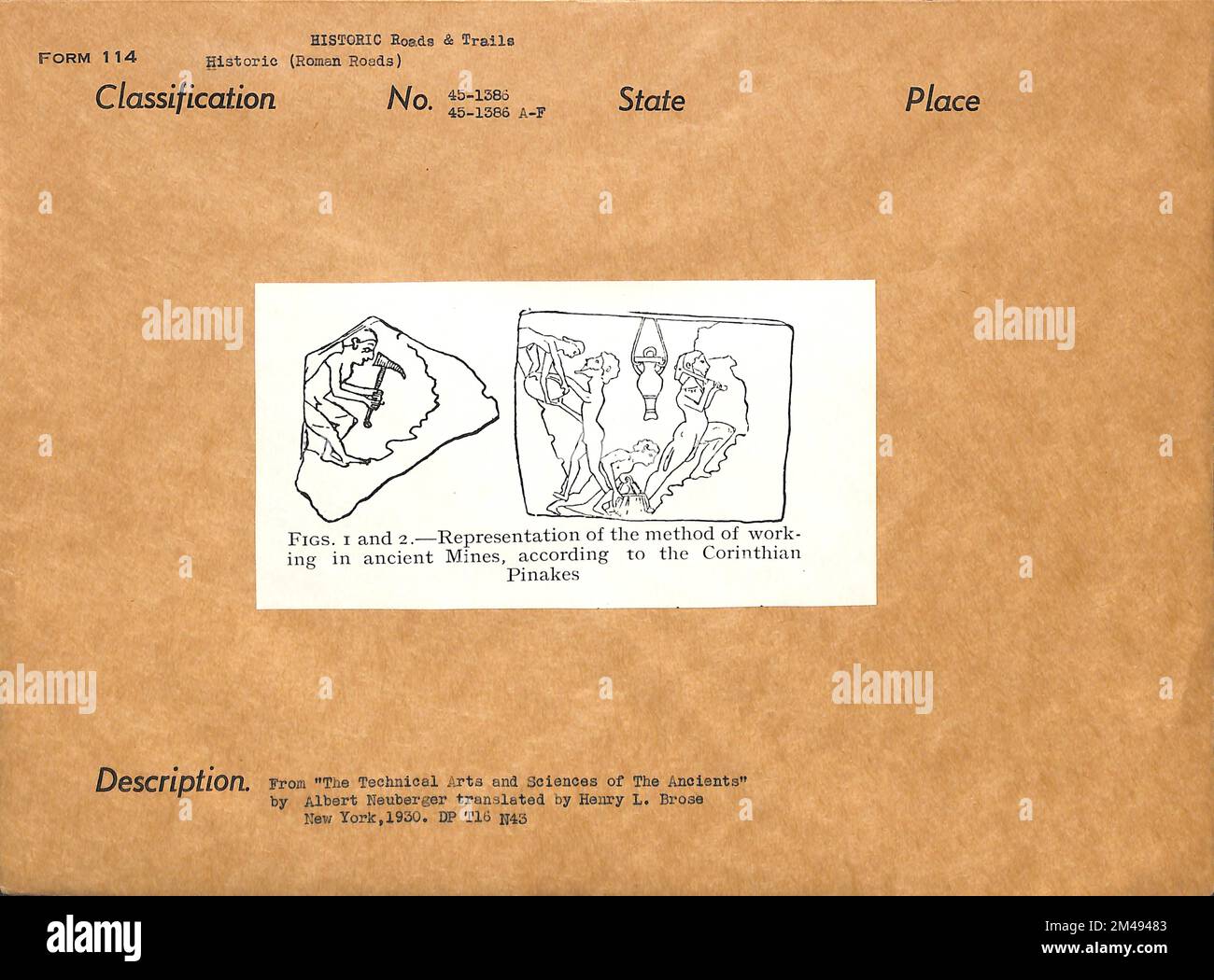 Darstellung der Arbeitsmethode im alten Bergbau nach den korinthischen ...