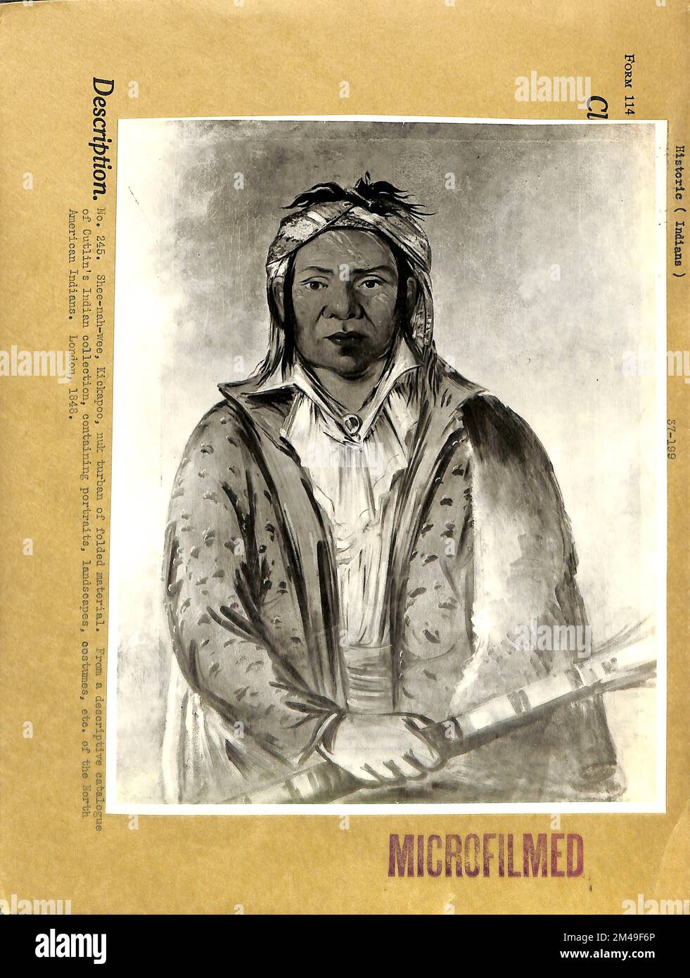 Shee-nah-wee, Kickapoo. Originalunterschrift: Nr. 245. Shee-nah-wee ...