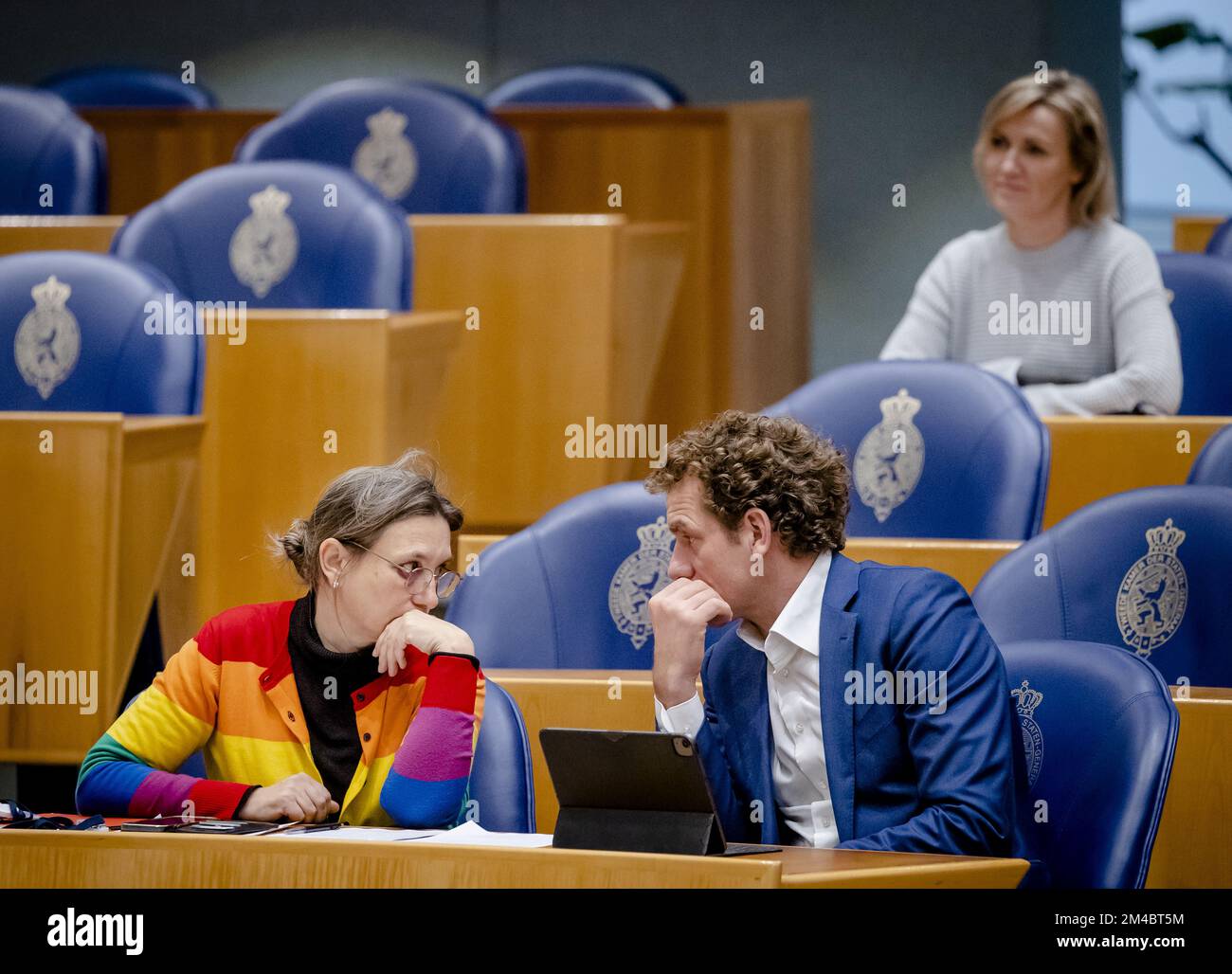 DEN HAAG - Laura Bromet (GroenLinks) und Joris Thijssen (PvdA) während ...